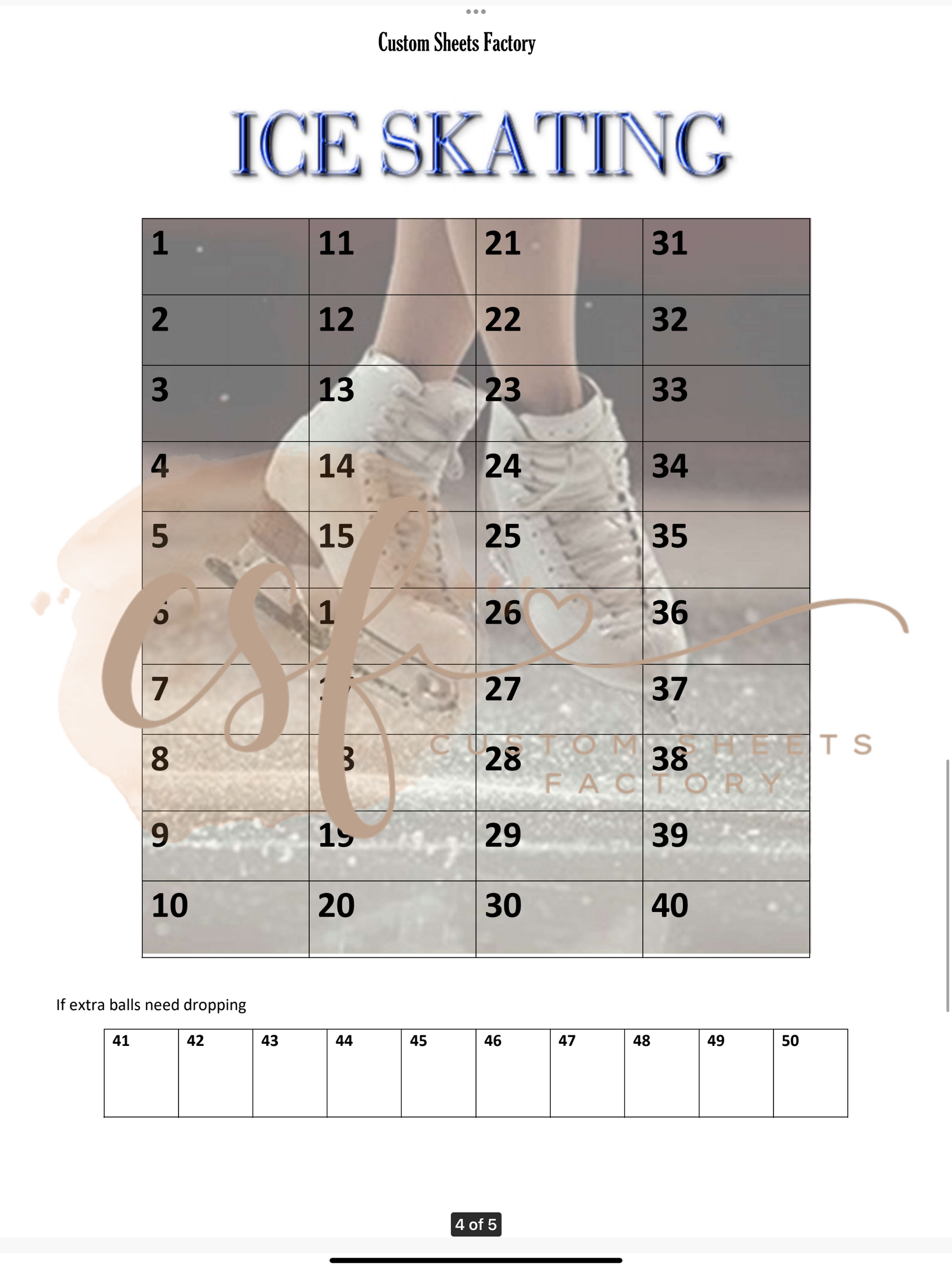 Ice Skating Holders – Custom Sheets Factory